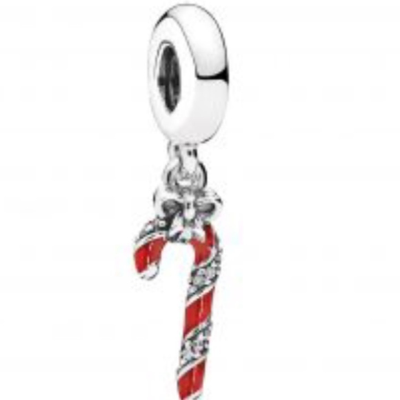 Pandora | Jewelry | Pandora Sparkling Candy Cane Dangle Charm | Poshmark